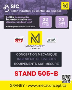 Exposants SIC2026 Drummondville à ne pas manquer - Mecaconcept Canada